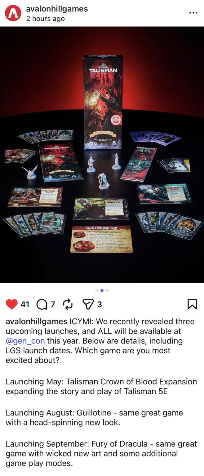 Avalon Hill finally confirms that Talisman Sagas: Crown of Blood is ...